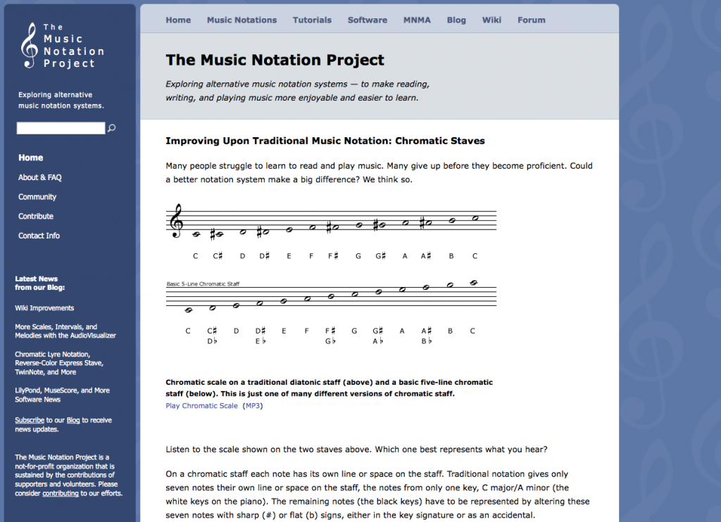 Website and Wiki Revision (Now Powered by WordPress) | Blog | The Music Notation Project